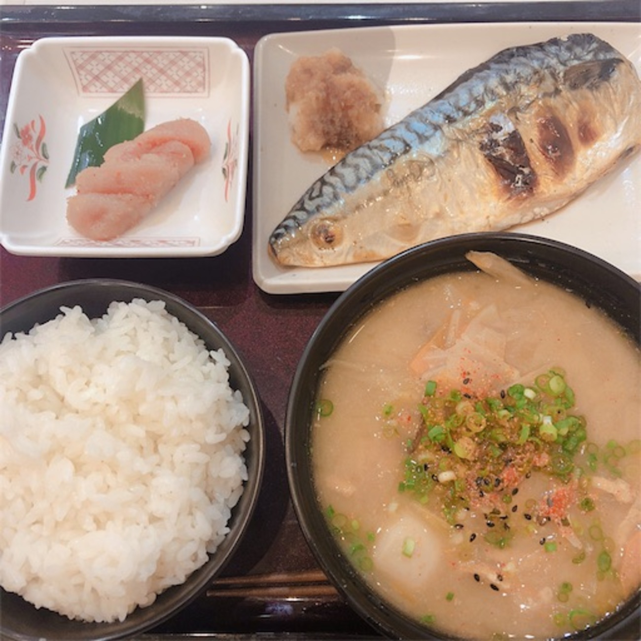 やまやの定食はとん汁もこだわりの明太子もごはんとよく合うおかずばかり。 - NATURAL GIFT(ナチュラルギフト)オーナーブログ♪