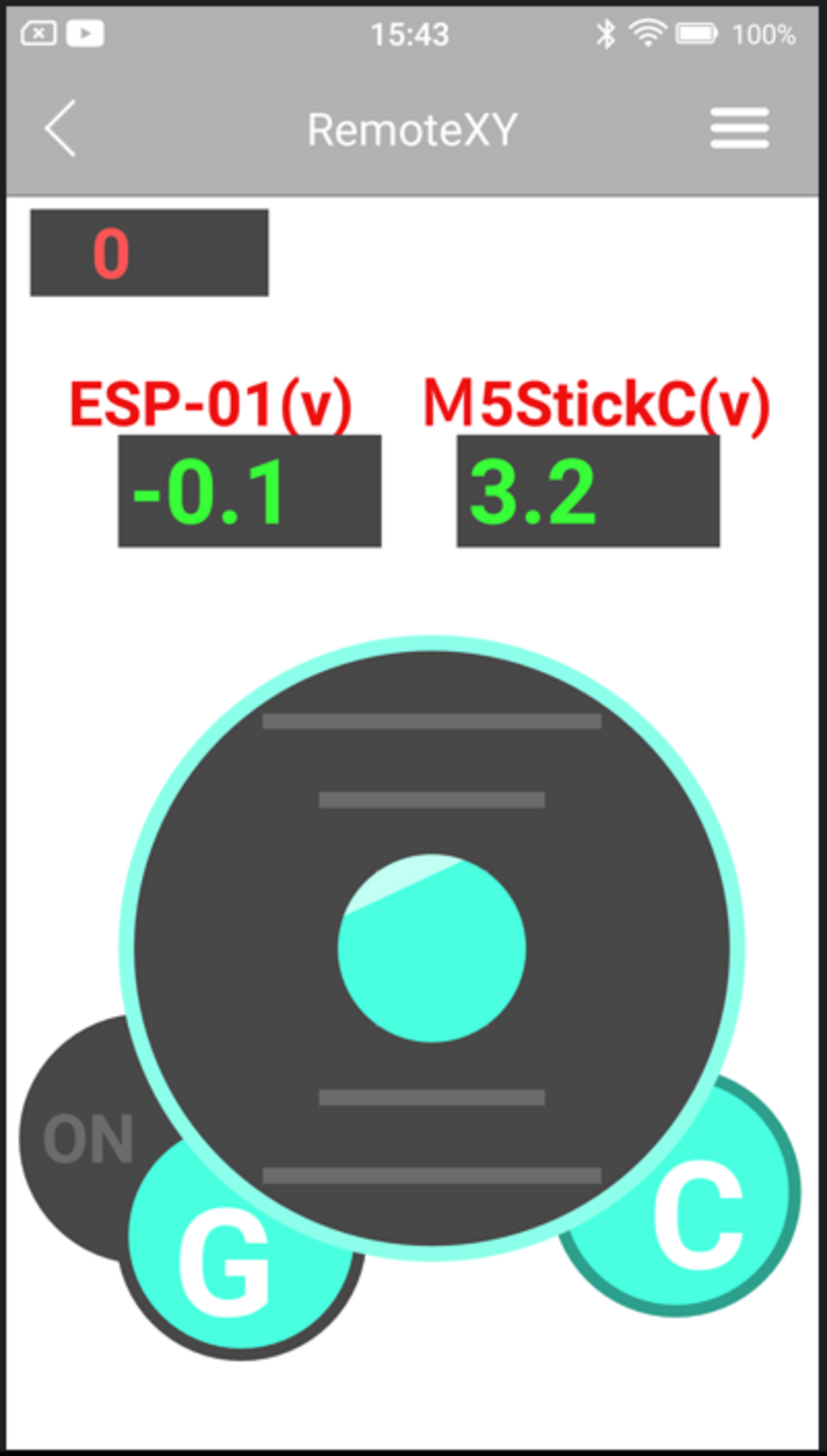 RemoteXY 使って ちょっとコントローラっぽいやつで モータ動かしてみた。 - n_shinichi’s blog