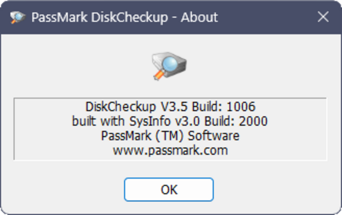 PassMark DiskCheckup v3.5 (Build 1006) - 内気なもんた君