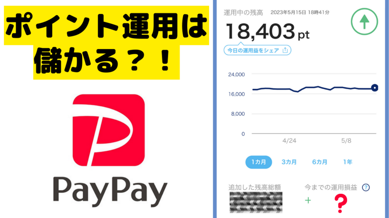 PayPayポイント運用は儲かるのか？！ - レオン ザ ブログ