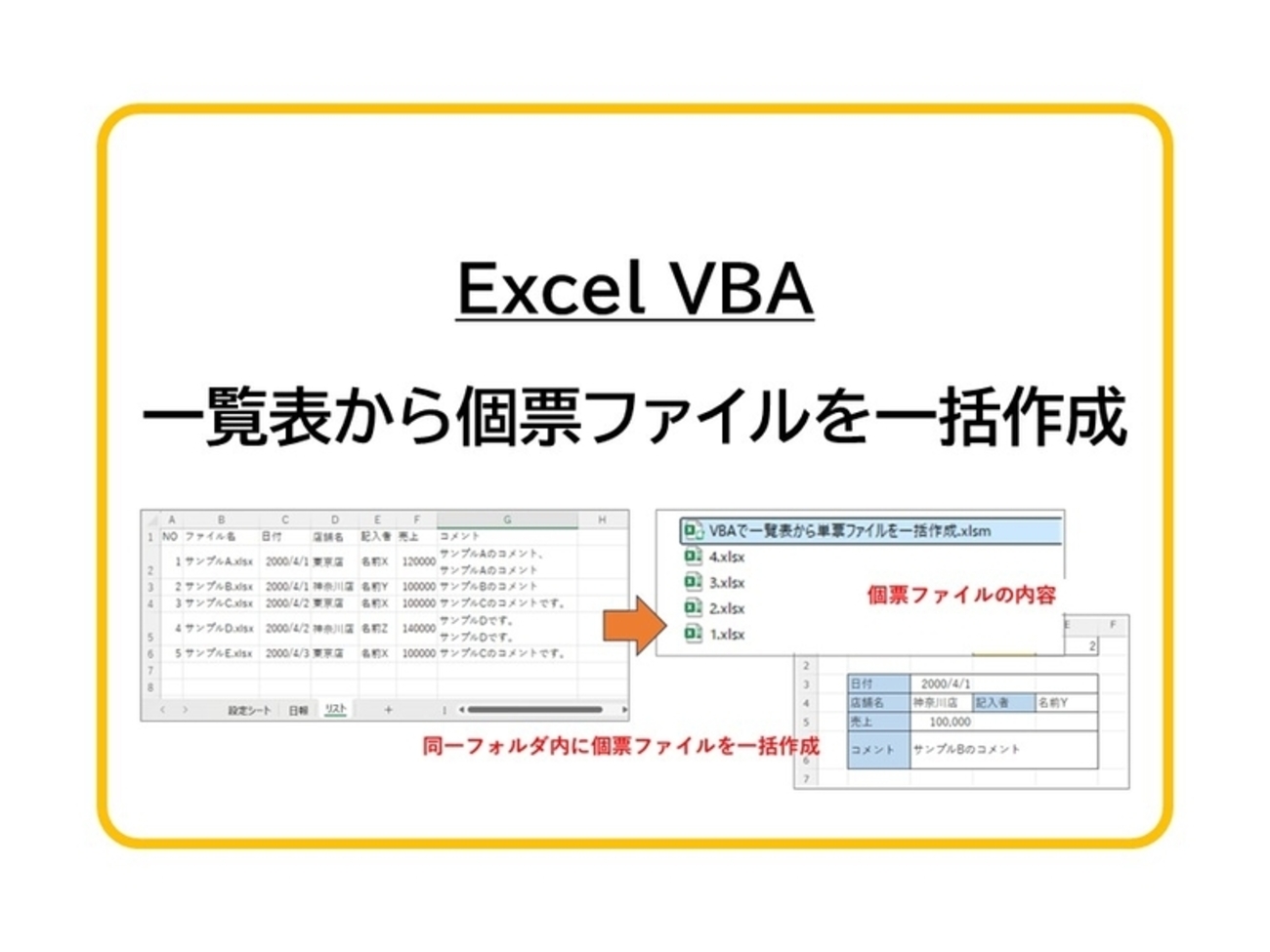 【Excel VBA】一覧表から個票ファイルを一括作成 - shikumika’s diary