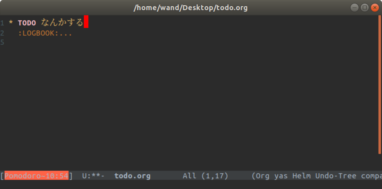 【Emacs】org-pomodoroのタイマーを左寄せにした - 勉強日記