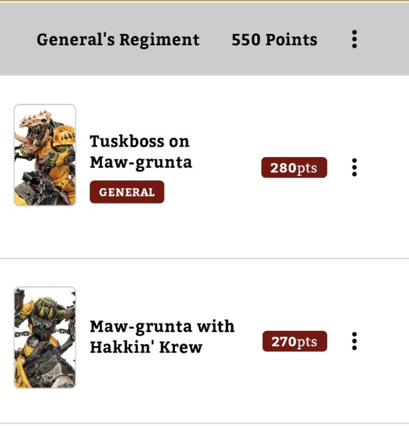 【AoS】アイアンジョウ2000ptモウグランタ徒歩ミックスレシピ - たるいのウォーハンマーブログ