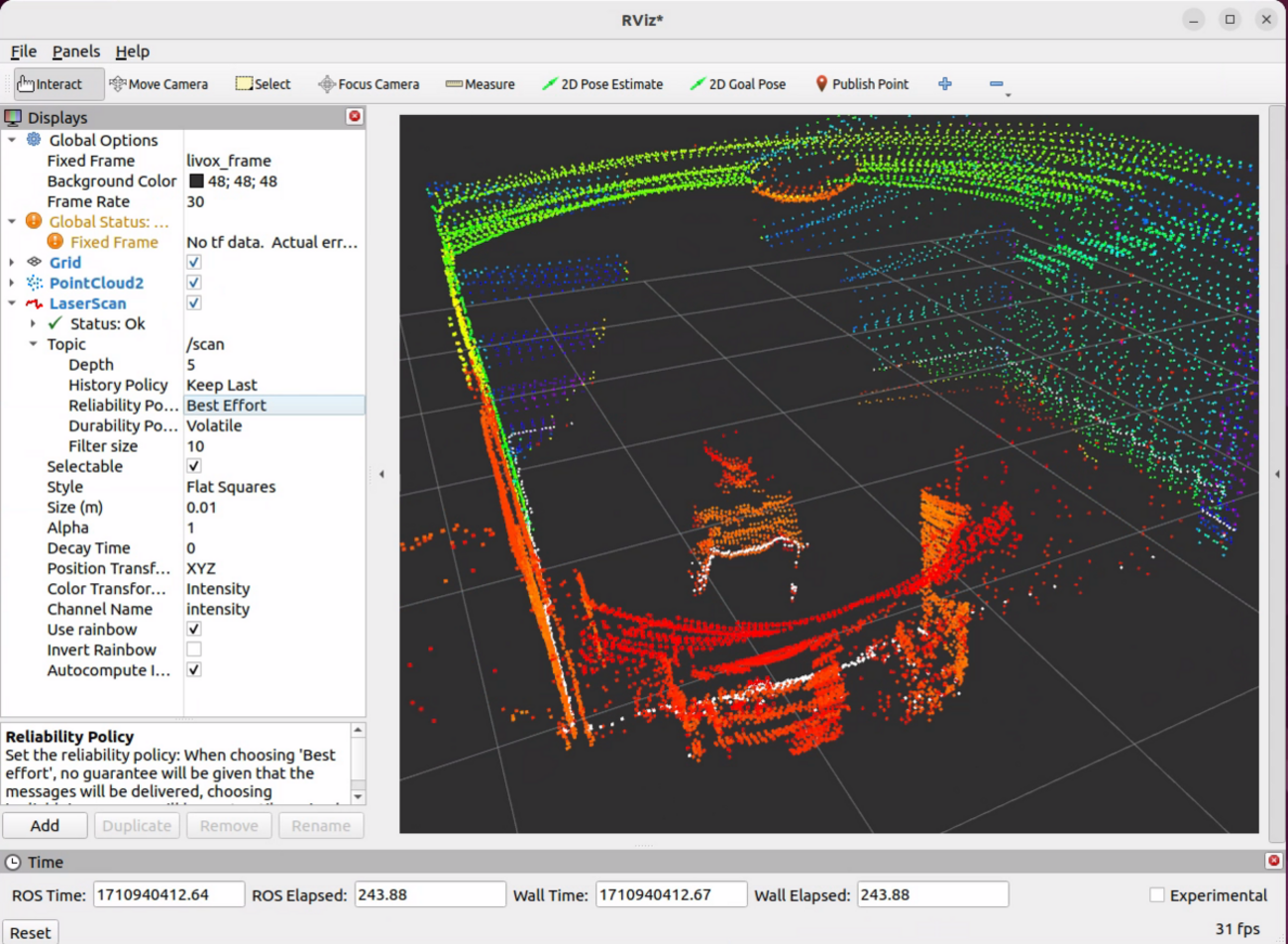 【ROS2】3D LiDARのPointCloud2をLaserScanに変換してみた - 佐藤百貨店