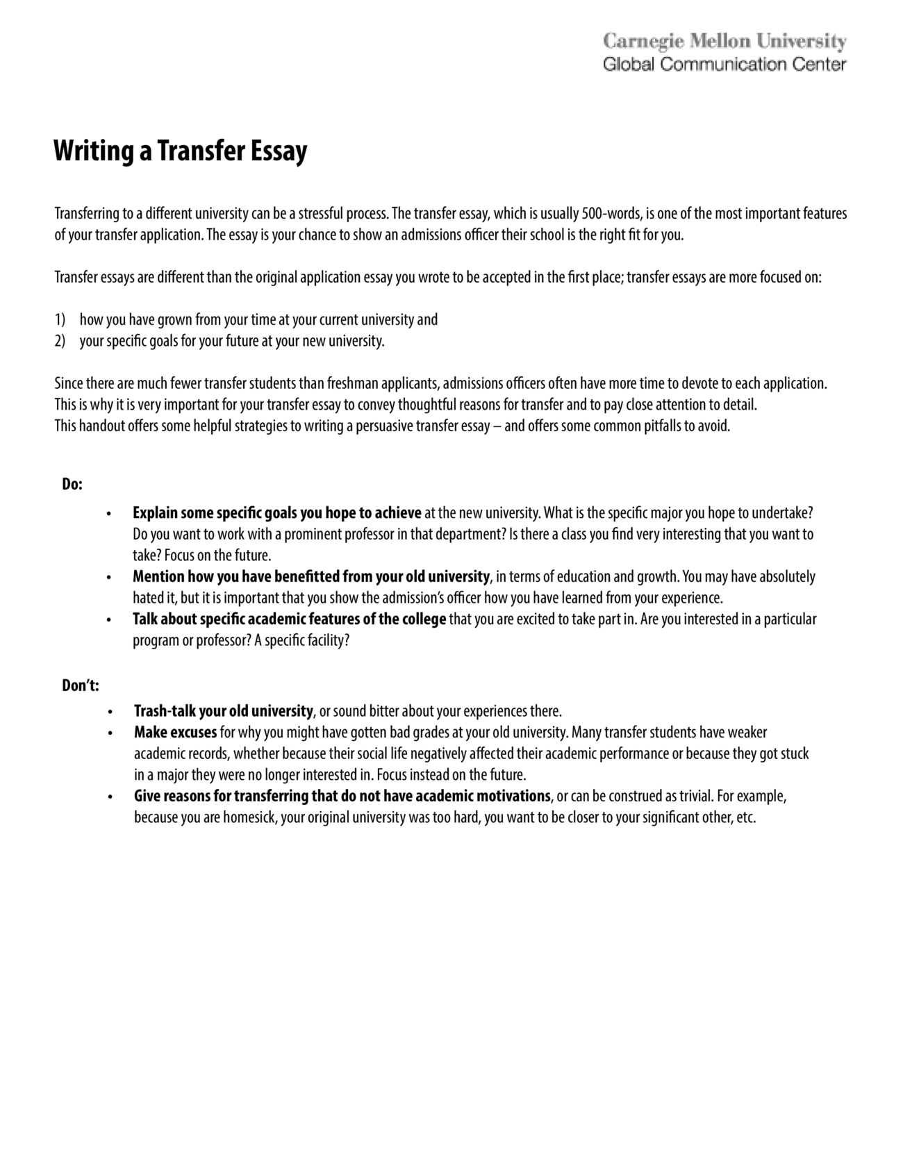 Do Transfer Students Need To Write An Essay - lastflightshack’s blog