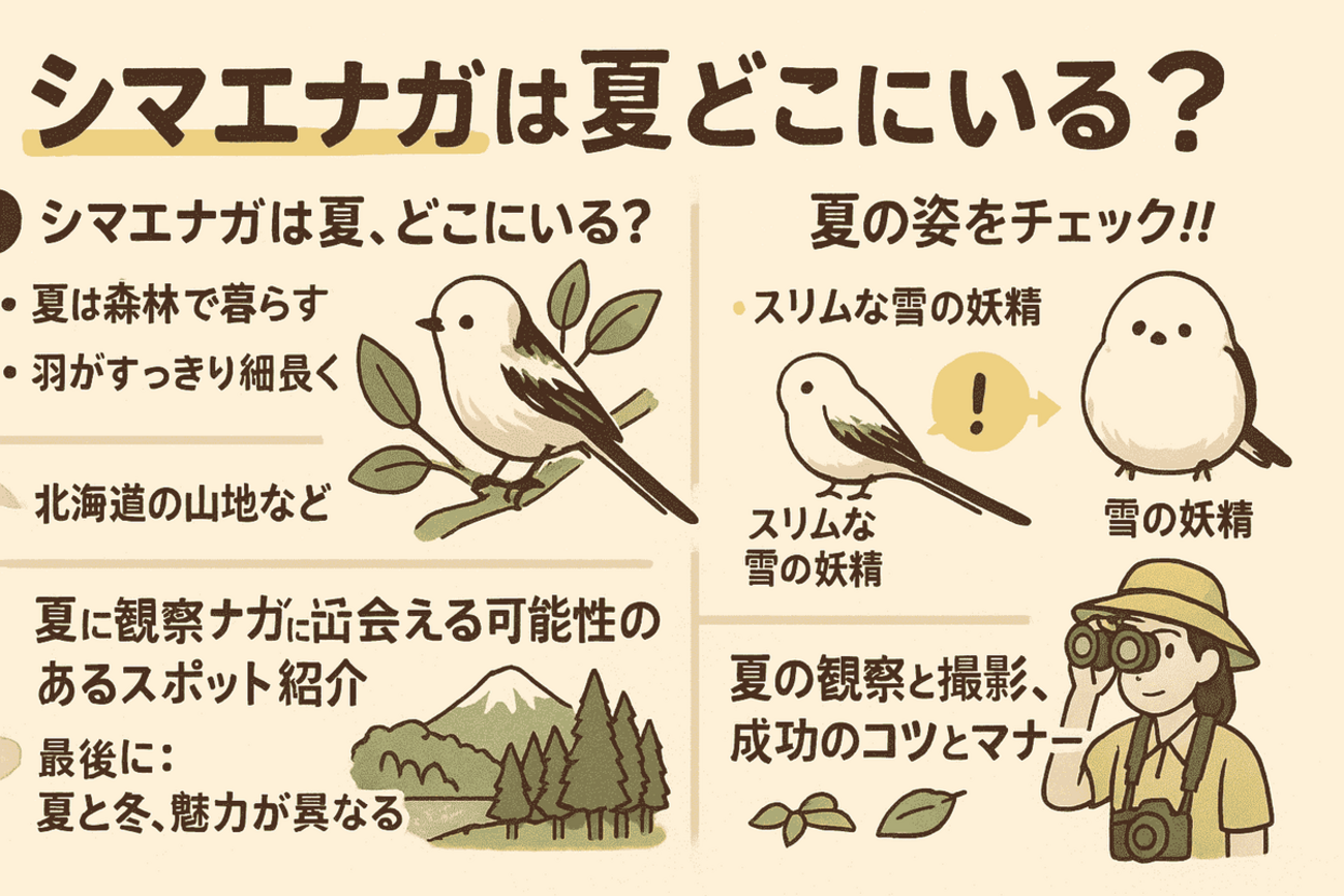 シマエナガは夏どこにいる？冬との違いや出会える場所を徹底解説 - note’ no naka