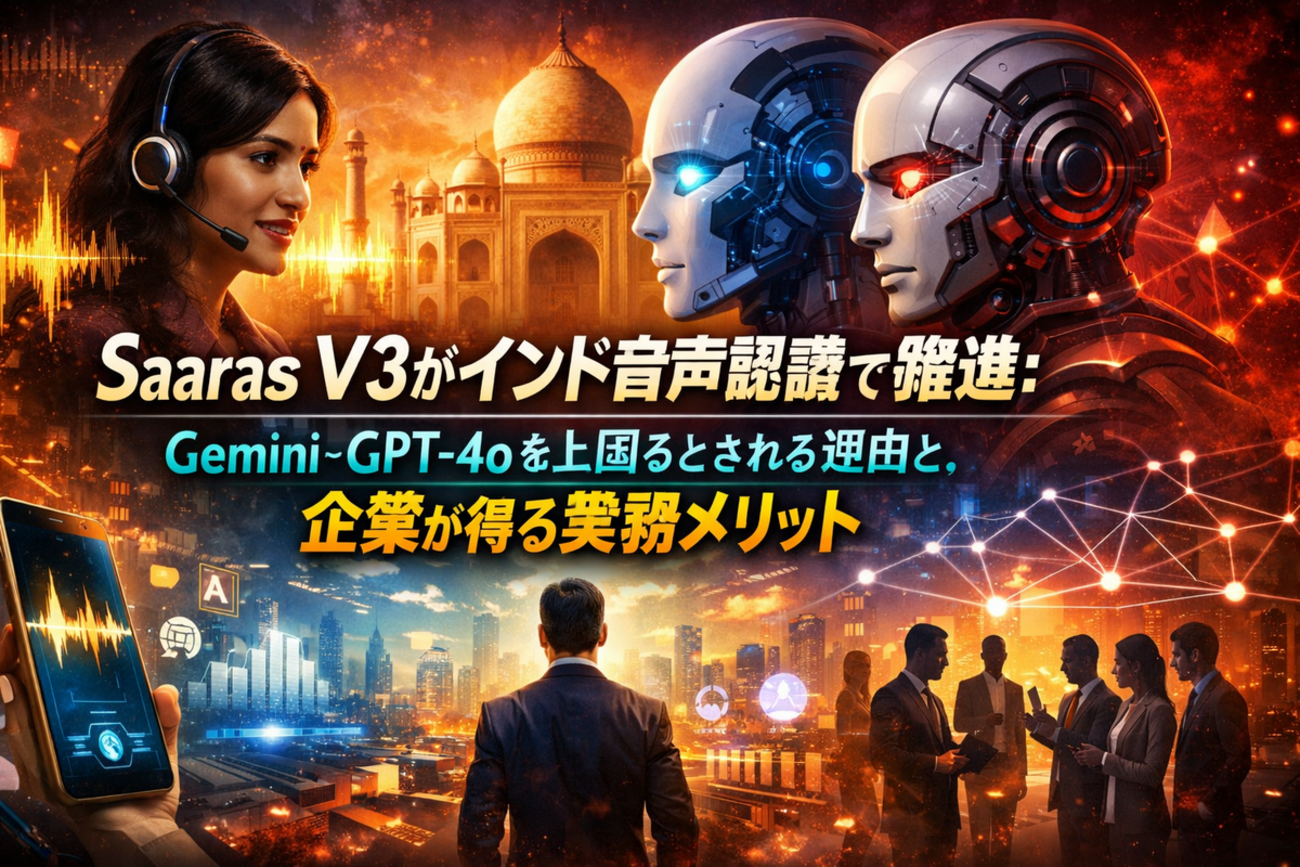 Saaras V3がインド音声認識で躍進：Gemini・GPT-4oを上回るとされる理由と、企業が得る実務メリット - エラー大全集