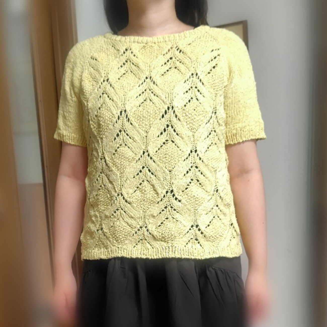 【完成作品】51．Poet tee - みりの編み物日記