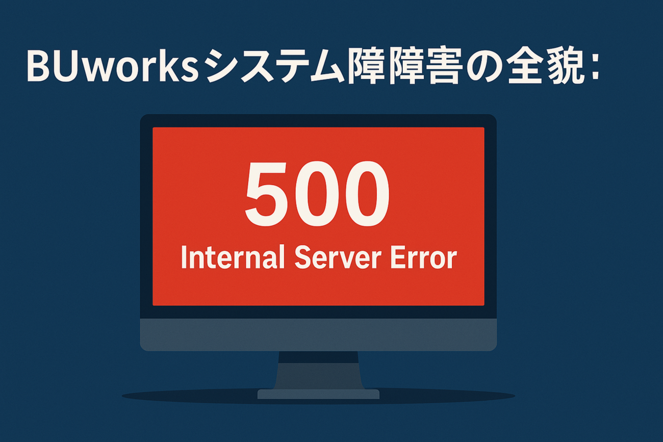 BUworksシステム障害の全貌：500エラーから迅速復旧まで、見逃せない要点を徹底分析 - エラー大全集
