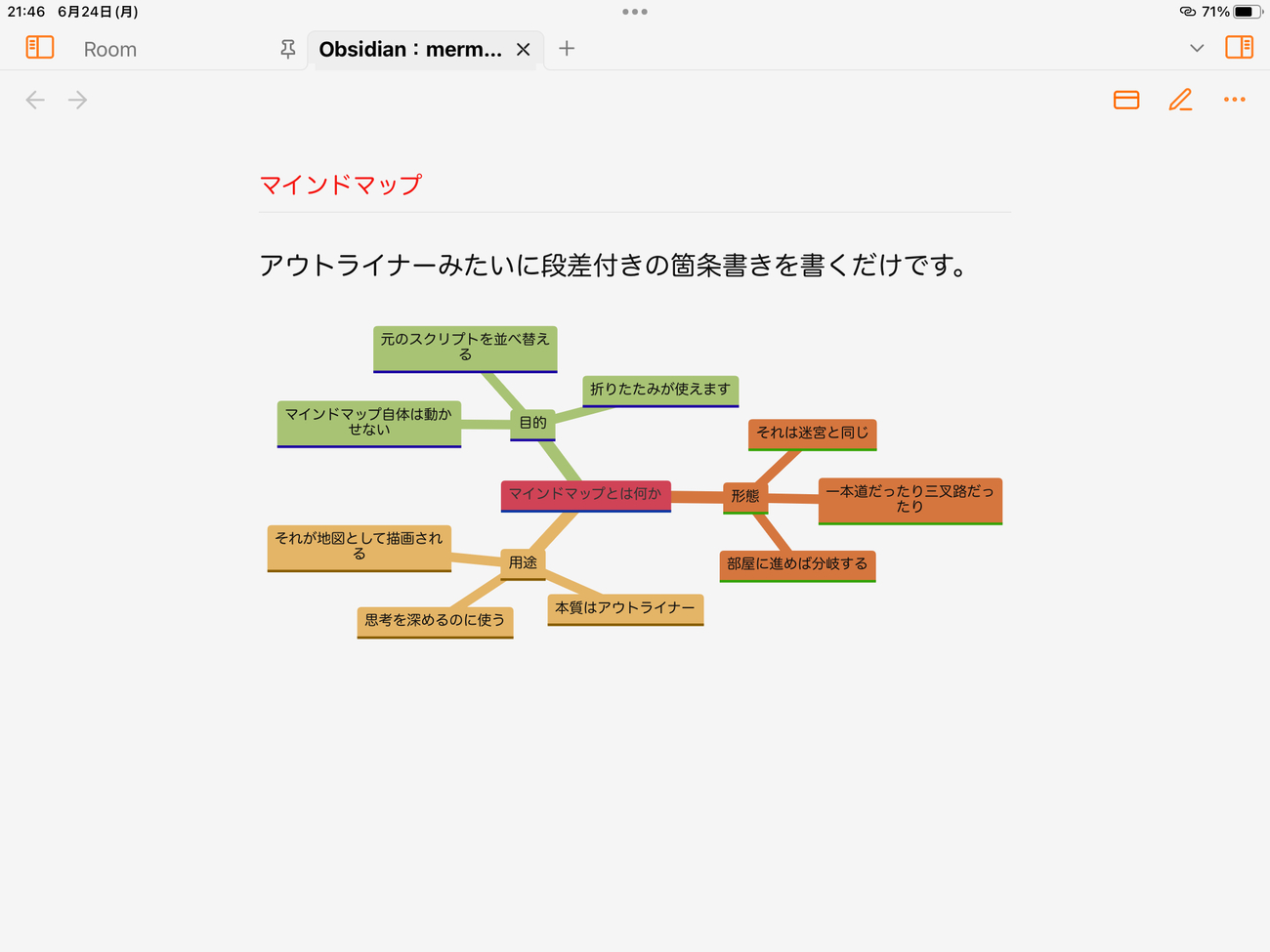 Obsidian：mermaidがマインドマップをサポート - Jazzと読書の日々