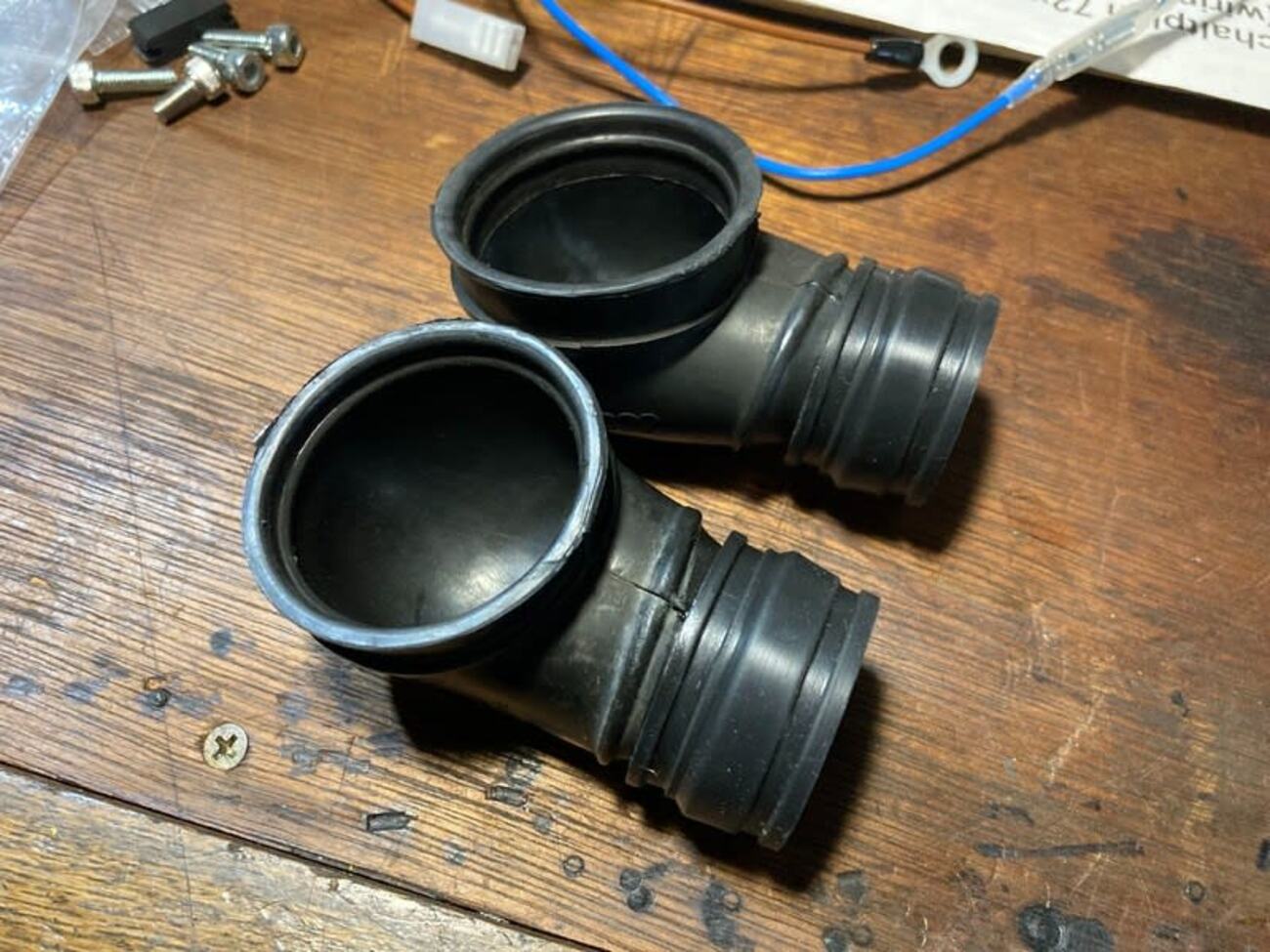 RD125丸タンク青3のエアクリーナジョイント（追加加工） - goroの徒然なるままに・・・2nd.