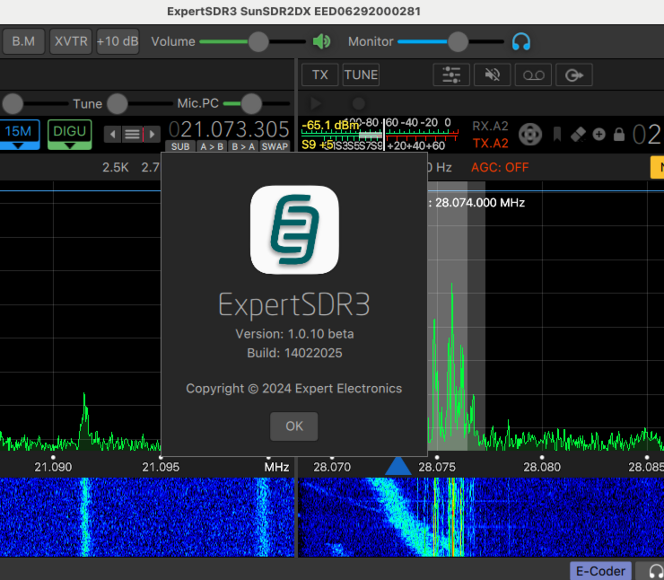 ExpertSDR3 V 1.0.10 Beta 正式リリース - JH3DRN 趣味の徒然