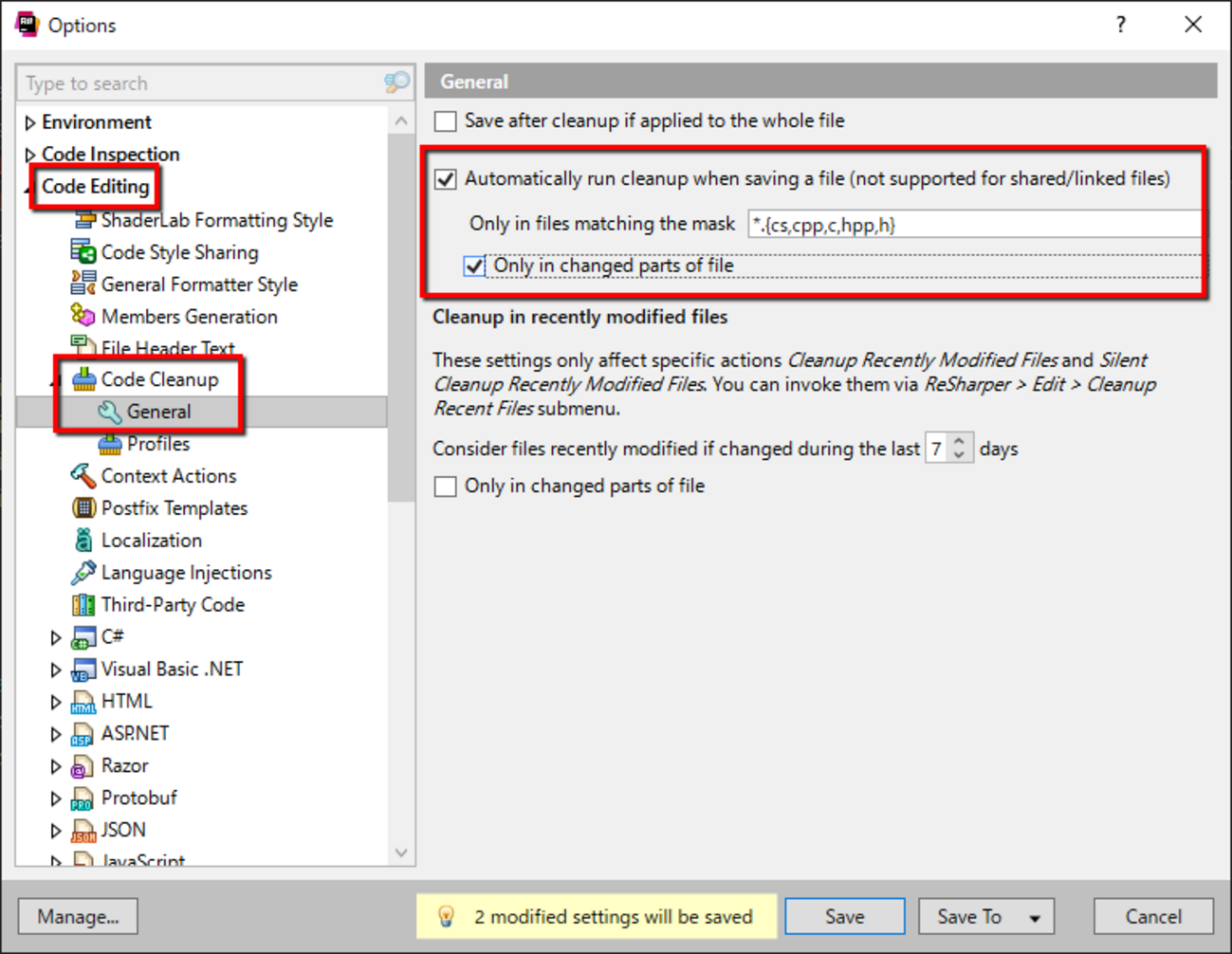 【ReSharper】編集したファイルの保存時に自動で Code Cleanup する方法 - コガネブログ