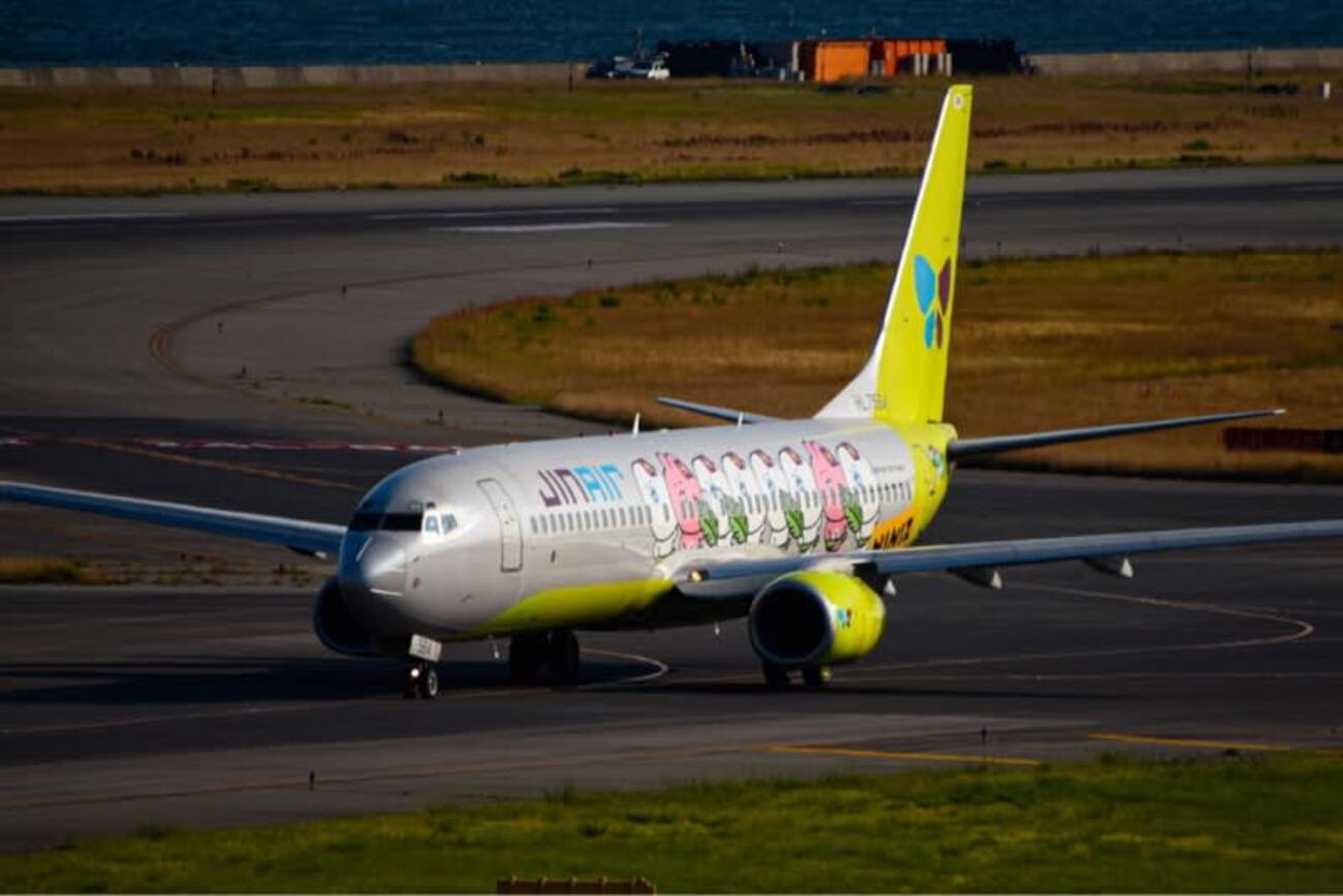 ジンエアー ボーイング 737-800 HL7564. NINIZ キャラクター (発音はニニズらしい) 塗装機 ️ - 福ちゃんの散歩道