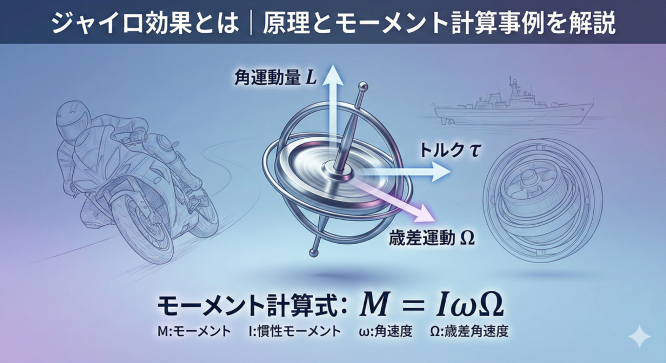 ジャイロ効果とは｜原理とモーメント計算事例を解説 - Instant Engineering