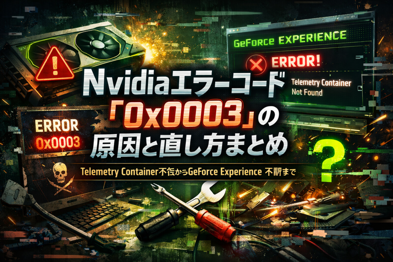 Nvidiaエラーコード「0x0003」の原因と直し方まとめ：Telemetry Container不在からGeForce ...