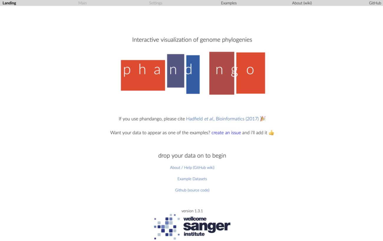細菌のpopulation genomicsのためのインタラクティブなビューア Phandango - macでインフォマティクス