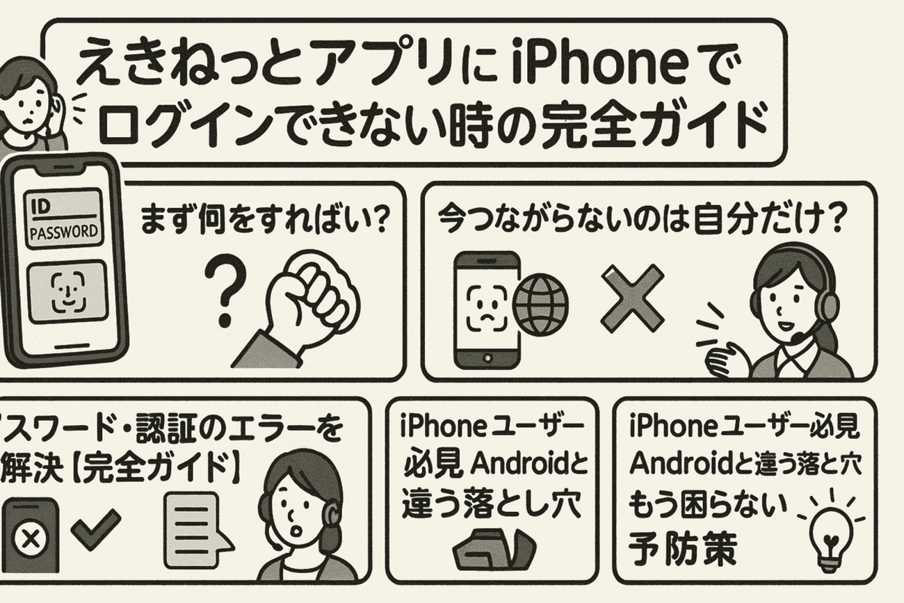えきねっとアプリにiPhoneでログインできない時の完全ガイド【ID・Face ID・障害対策】 - note’ no naka