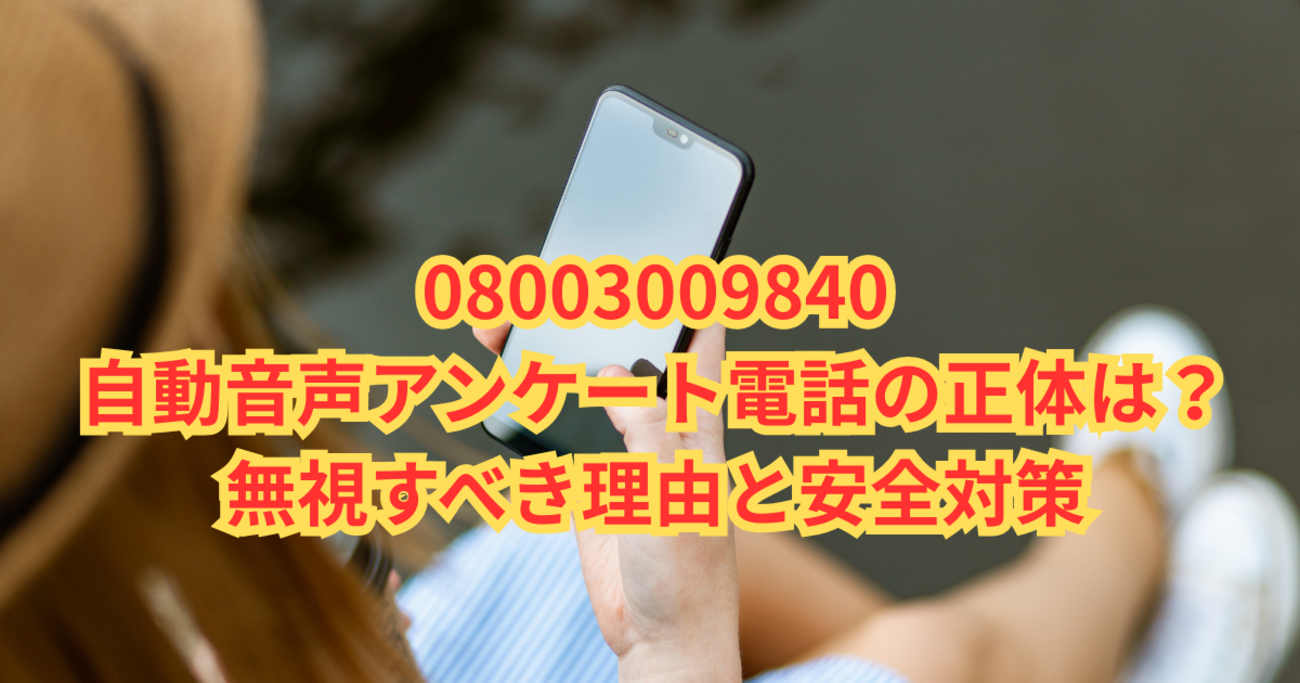 08003009840｜自動音声アンケート電話の正体は？無視すべき理由と安全対策 - zuki’sタイムズ