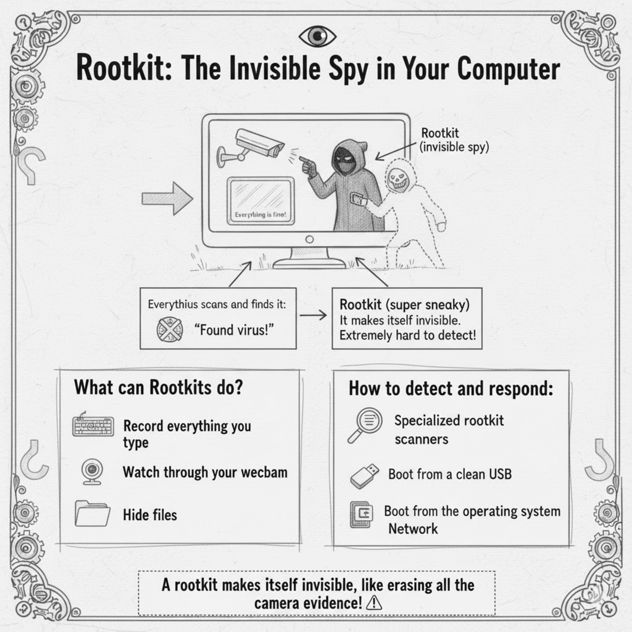 Rootkitとは？ルートキットの仕組みと危険性をわかりやすく解説 - 叡智の三猿