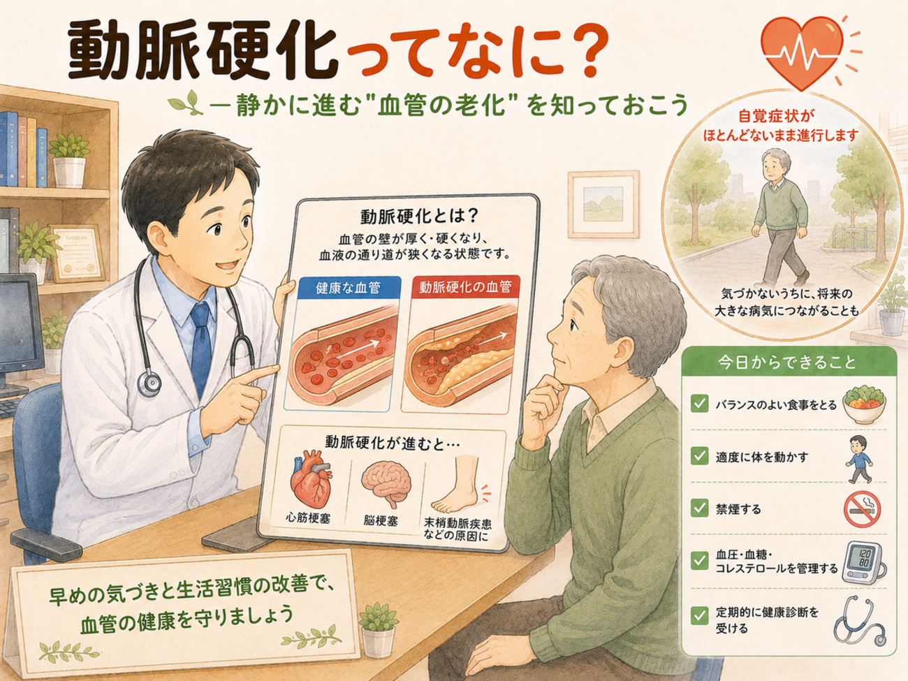 動脈硬化ってなに？ ―静かに進む"血管の老化"を知っておこう - 茅ヶ崎ファミリークリニック日記