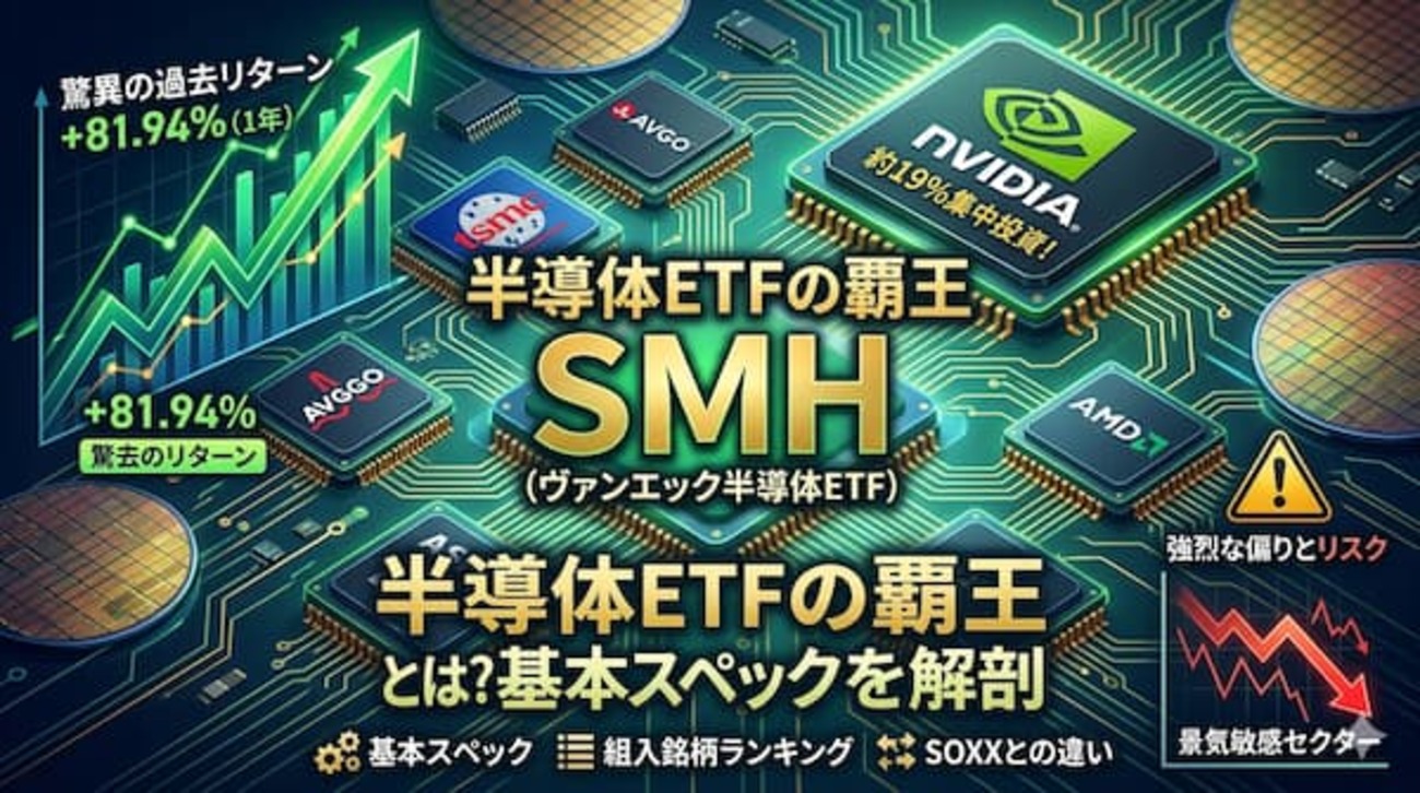 SMH（ヴァンエック半導体ETF）とは？組入銘柄・リターン・SOXX比較【2026年】 - 期待値で鯨になる