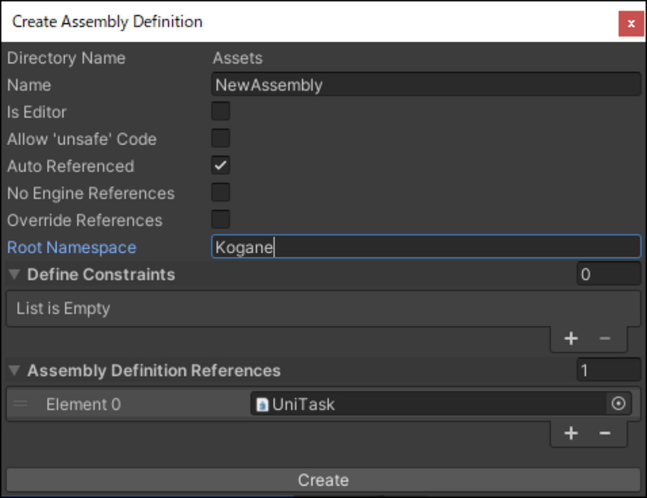 【Unity】Assembly Definition を作成する時のコンパイル回数を抑えられるエディタ拡張 - コガネブログ