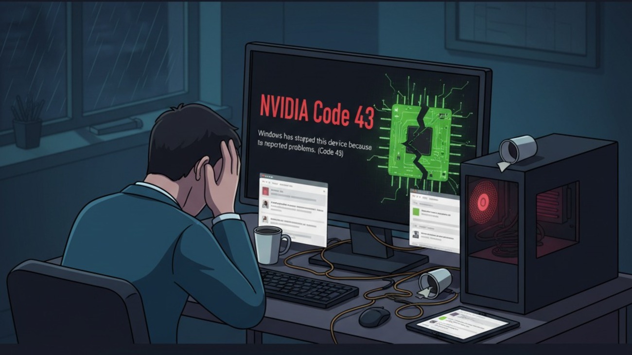 NVIDIA Code 43エラーの原因と対処法まとめ｜ドライバ更新・電源確認・BIOS修正で復旧する手順 - エラー大全集