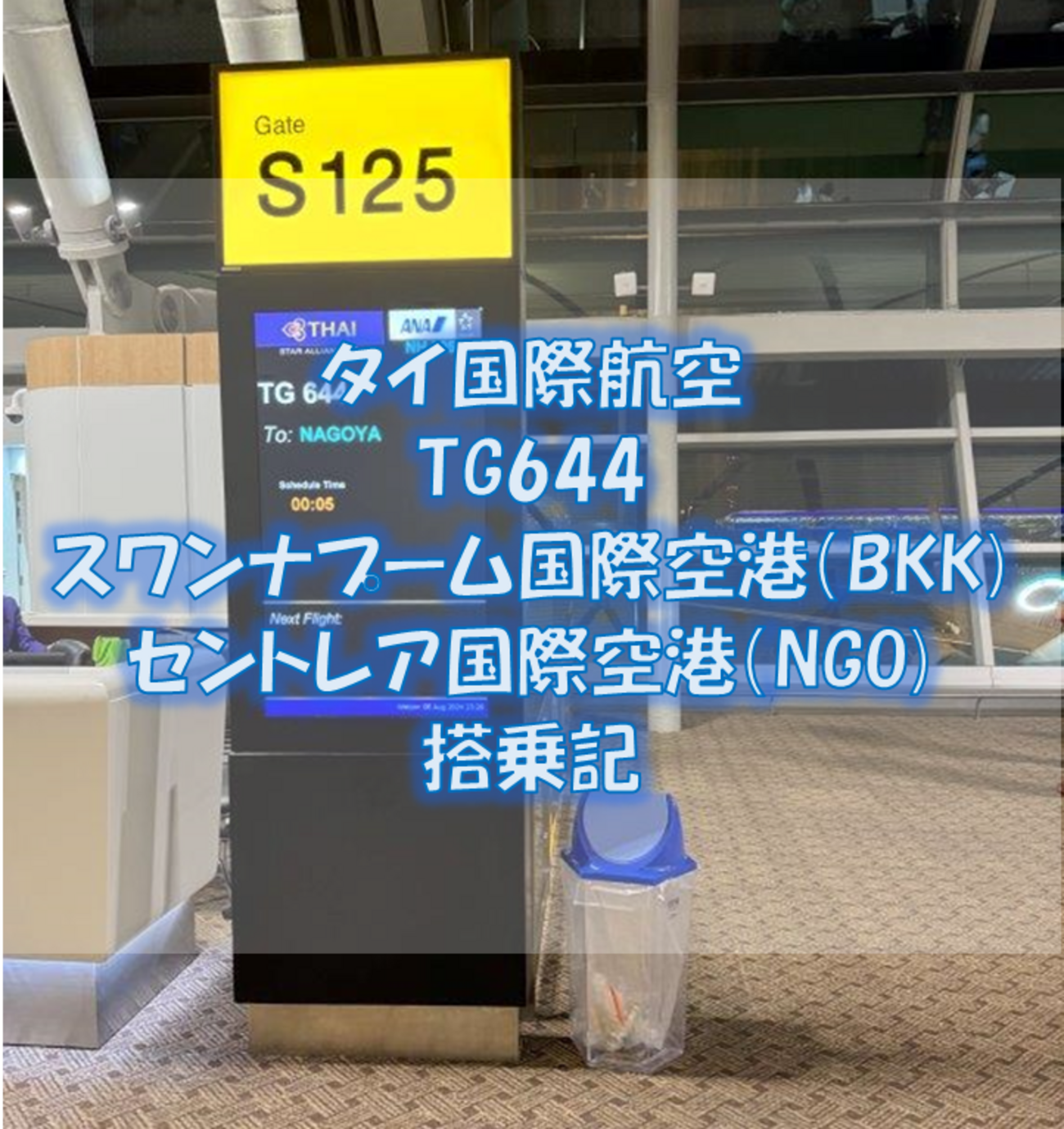 タイ国際航空 TG644 スワンナプーム国際空港（BKK)-中部国際航空(NGO)搭乗記（2024/Aug.) - ゆるマイラーさっきーの空旅マイル