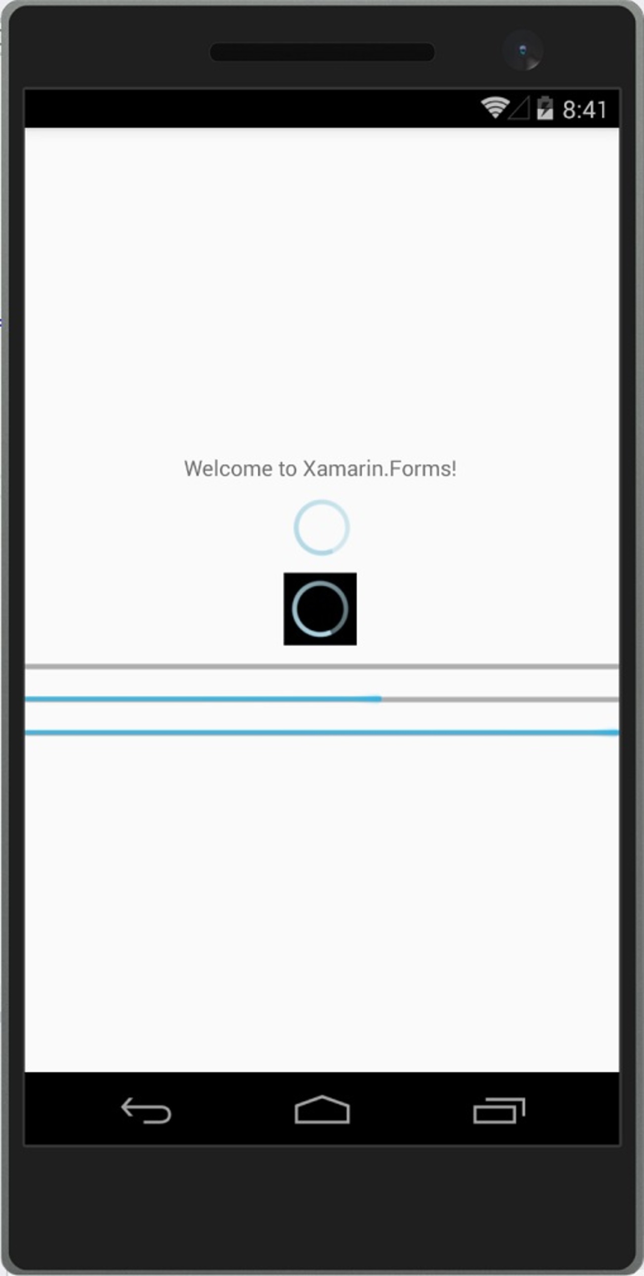 Xamarin Forms で進捗バーを表示する - rksoftware