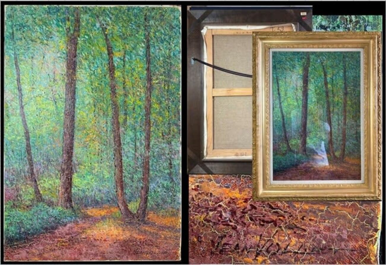 JEAN VOLLET ジャン・ボレット(FRENCH, 1935-2015)『bois de boulogne (ブローニュの森)』P10号 - cozyantique’s diary