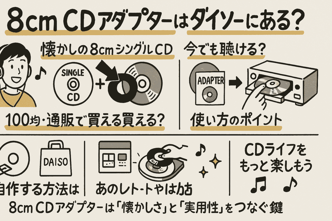 8cm CDアダプターはダイソーにある？100均・通販の販売店を徹底調査 - oyakudachi’s diary