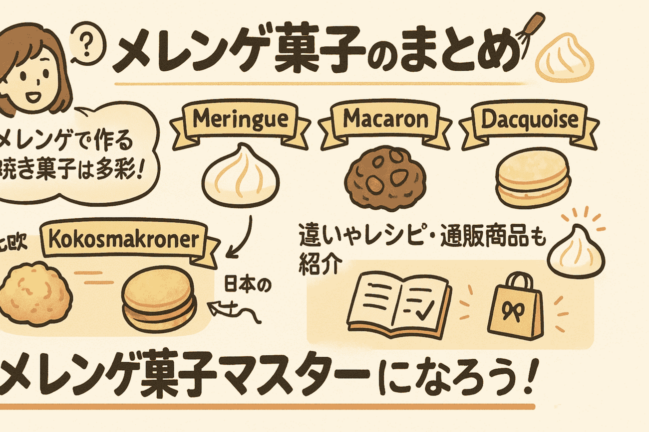 メレンゲのお菓子の名前まとめ｜ムラング・マカロン・ロッシェなど全種類を徹底解説 - note’ no naka
