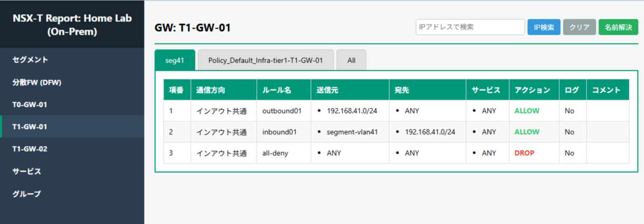 【NSX-T API活用】設定内容を「HTMLレポート」で可視化するPythonスクリプトを作ってみた（構成管理・Diff・移行に便利 ...