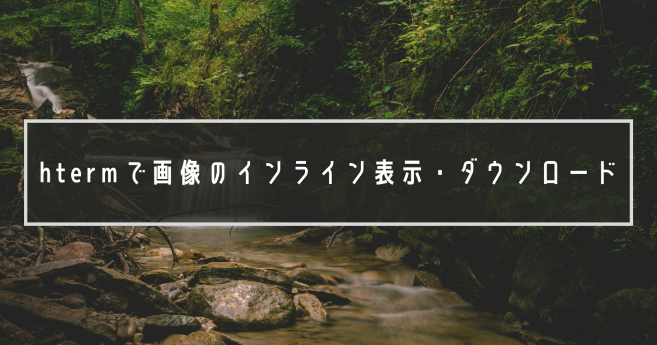htermで画像のインライン表示・ダウンロード - はいばらのブログ