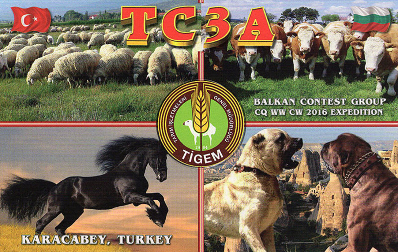 近着QSL（紙） TC3A 80m/CW - 無線のムに濁点 JH8RZJ