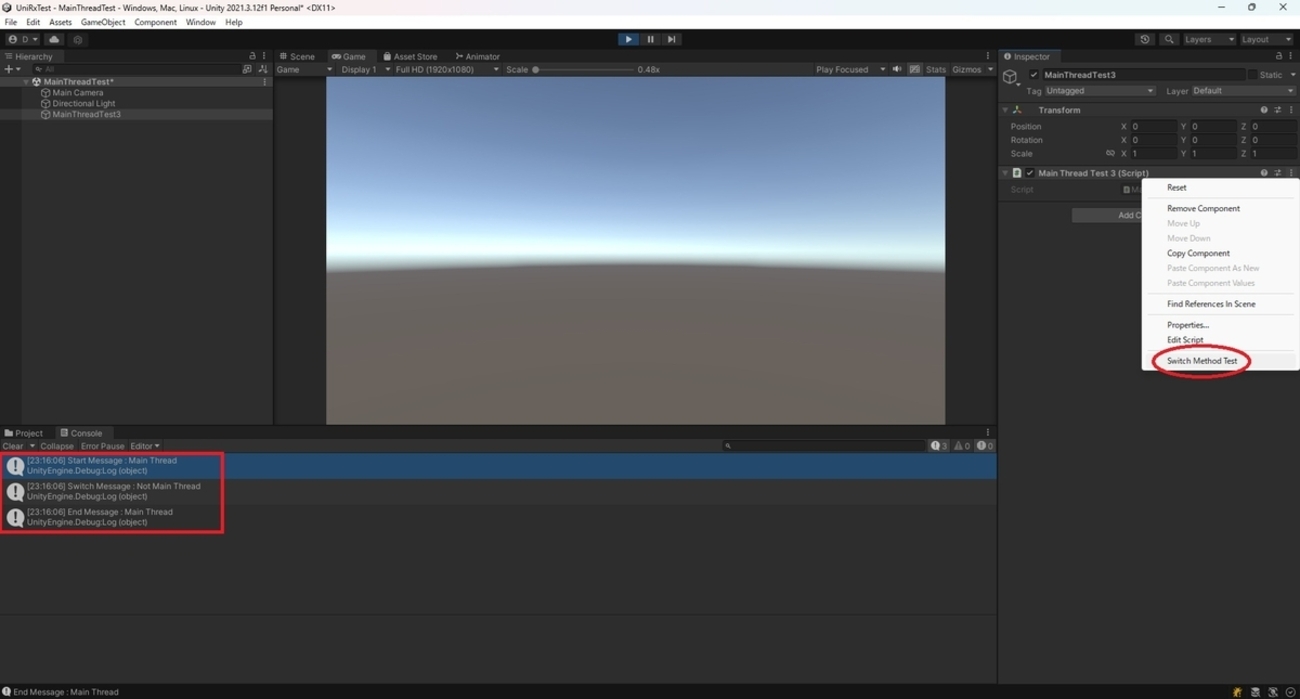 UnityでUniTaskを使ってメインスレッドとバックグラウンドの処理を切り替える - MRが楽しい