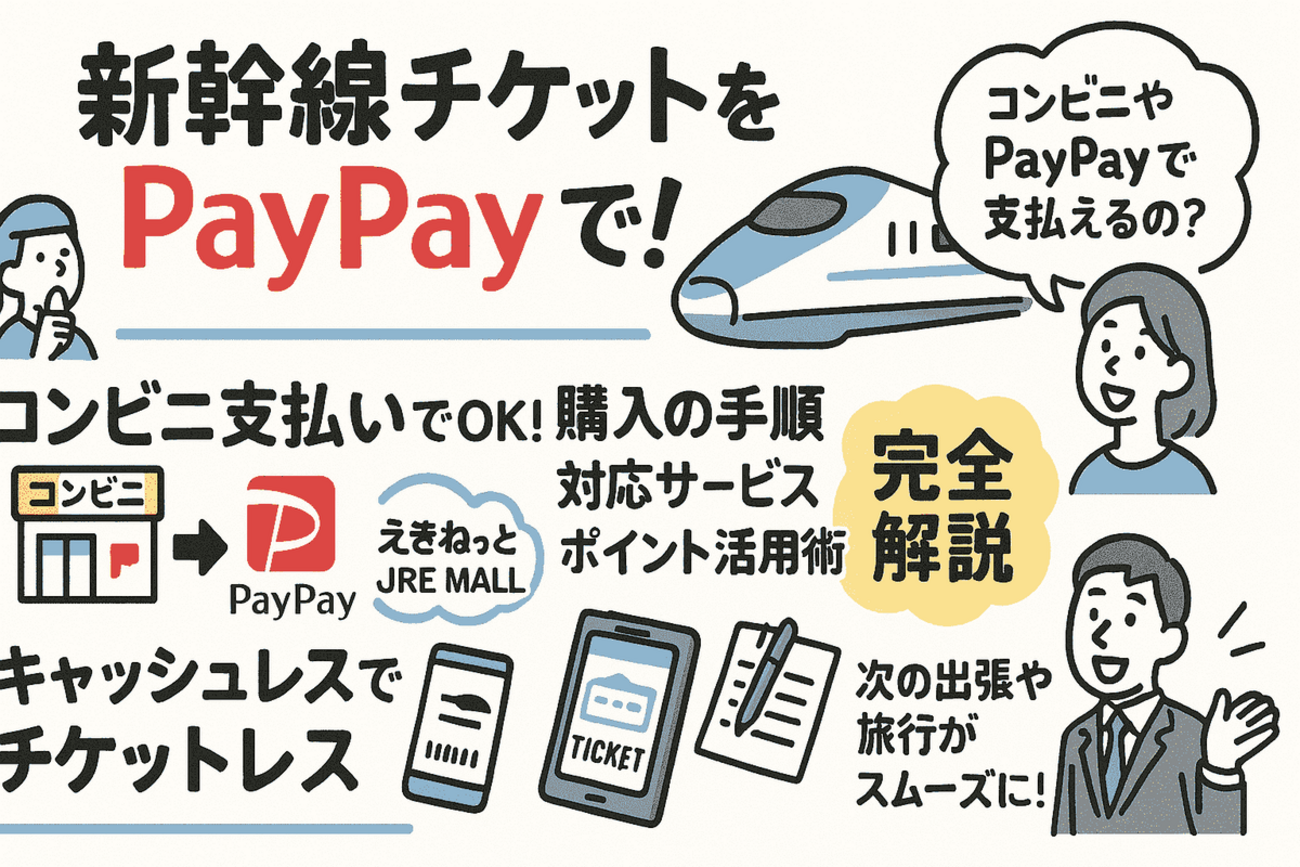 新幹線チケットをPayPayで！コンビニ支払いからチケットレスまで完全解説 - note’ no naka