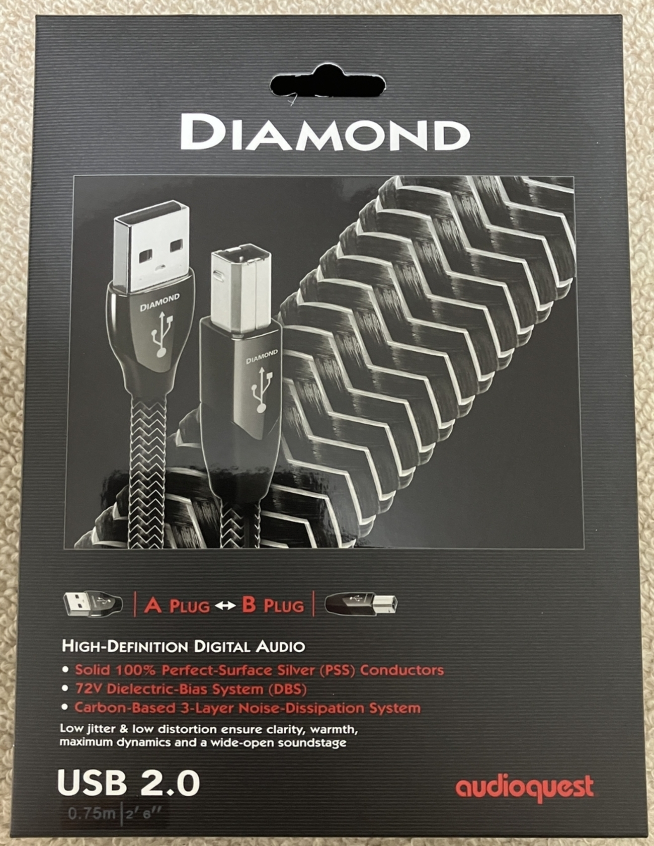 AudioQuest USB Diamond A to B 0.75m 最後のピースとなるか - 無線とピュアオーディオ JN1NBU