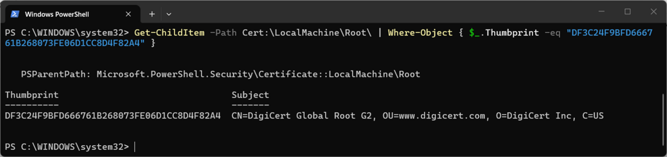 Microsoft 365 Exchange を利用しているユーザーは DigiCert Global Root G2 の証明書を信頼し ...