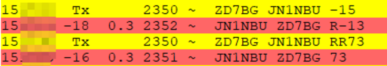 ZD7BG セントヘレナ島 12m FT8で交信 - 無線とピュアオーディオ JN1NBU