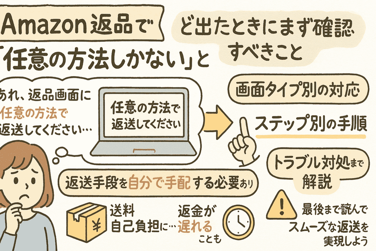 Amazon返品で「任意の方法しかない」と出たときにまず確認すべきこと - note’ no naka