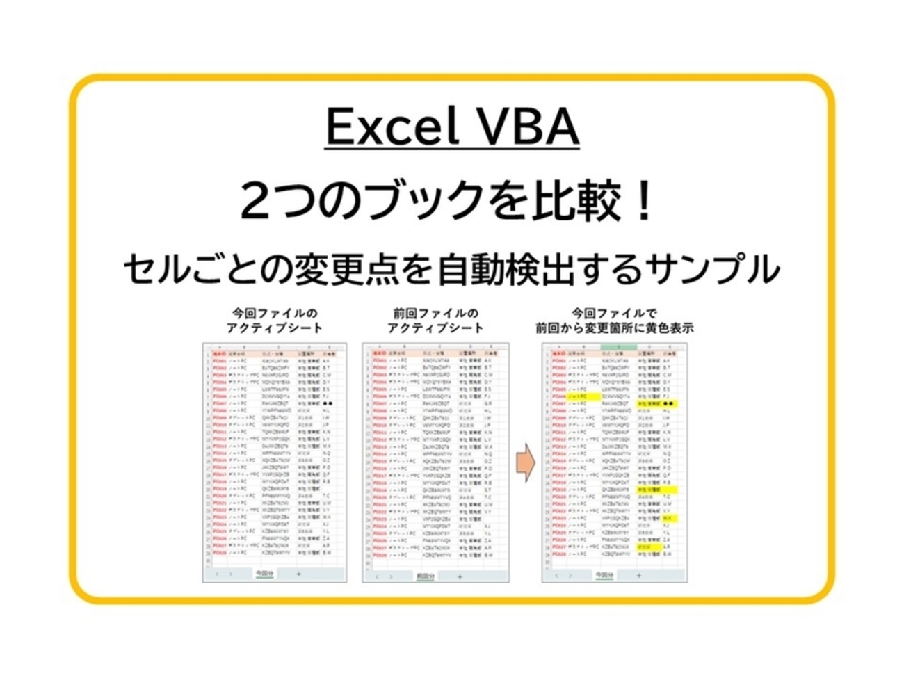 【Excel VBA】2つのブックを比較！セルごとの変更点を自動検出するサンプル - shikumika’s diary