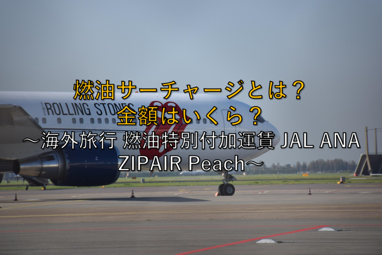 【最新版】いまさら聞けない燃油サーチャージとは？金額はいくら？ ～海外旅行 燃油特別付加運賃 JAL ANA ZIPAIR Peach～ - 社畜から経済的自立（FIRE）を目指す（ToMO ...