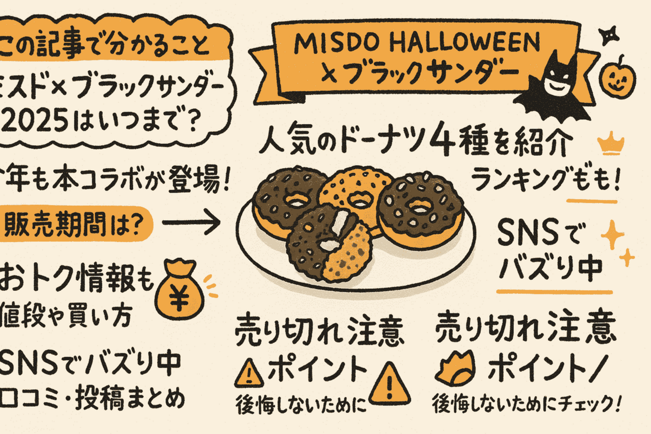 ミスド×ブラックサンダー2025はいつまで？人気ドーナツ全種＆売り切れ注意ポイント解説 - note’ no naka