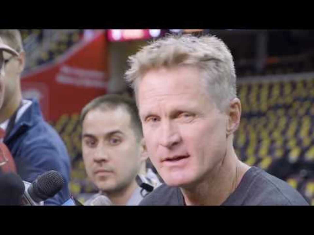 Steve Kerr Practice Interview On NBA Executive Todd Harris & Game 3 Vs ...