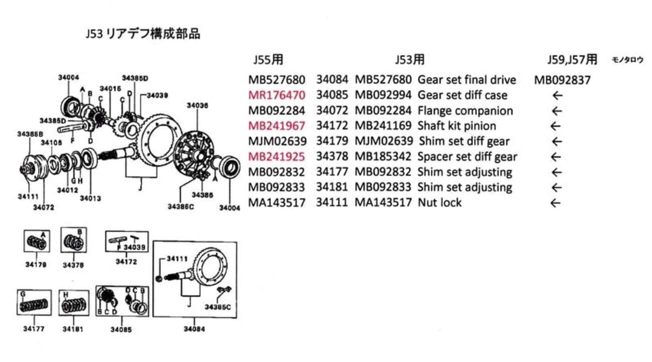 ワイド三菱ジープJ53のリアデフについて - 三菱ジープ互助会 j57kai01799のブログ