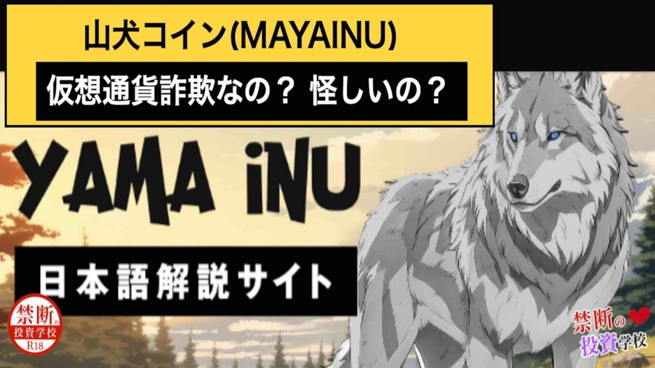 山犬(YAMAINU)コインは稼げない仮想通貨？詐欺なの？ - 財前先生【禁断の投資学校】