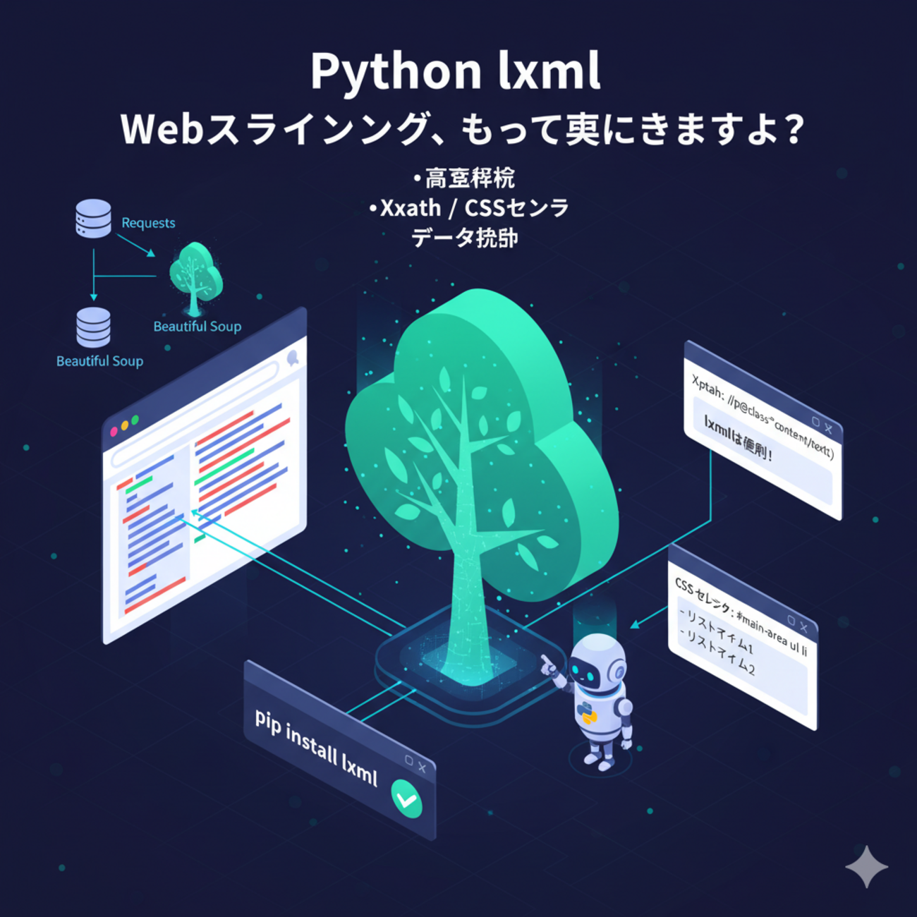 Pythonライブラリlxmlの活用法 - okpy