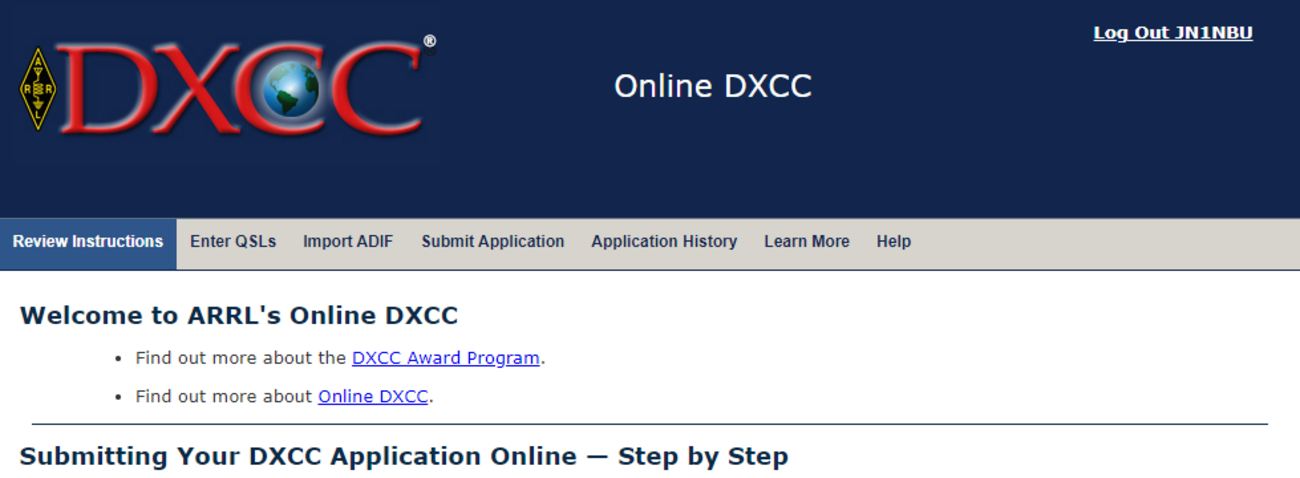 解決：ARRL Online DXCC Application ログインできない - 無線とピュアオーディオ JN1NBU